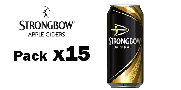 Chollo Pack de 15 latas de Sidra Strongbow por sólo 18,45€ (41% de ...