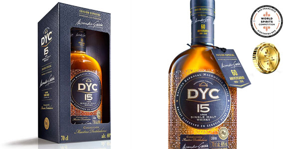 Chollo Whisky DYC 15 Edición Especial 60 Aniversario de 700 ml por sólo 23,99€ (-20%)